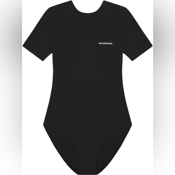 Balenciaga | Tops | Balenciaga One Piece Open Back Swim Suitbodysuit Xs ...